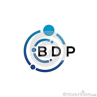 BDP Letter Logo Design On Black Background. BDP Creative Initials ...