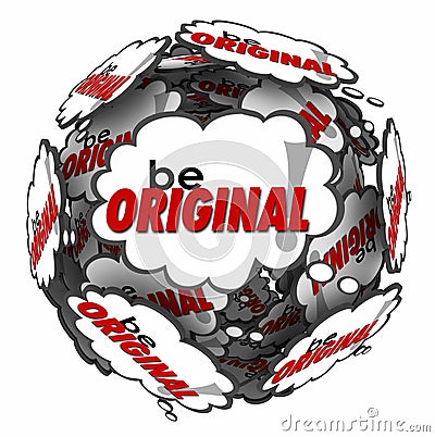Be Original Thought Clouds Creative Inventive Imaginative Thinking ...