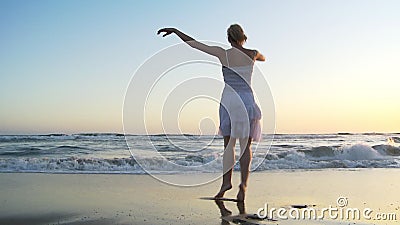 Beach Ballet stock video. Video of beautiful, jump, dance - 257817333