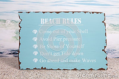Beach Rules Stock Photo | CartoonDealer.com #74195172