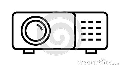 Beamer, Presentation, Projector Vector Icon On Transparent Background ...