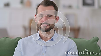 Young Man Shaking Head in Disapproval, No Stock Video - Video of head ...