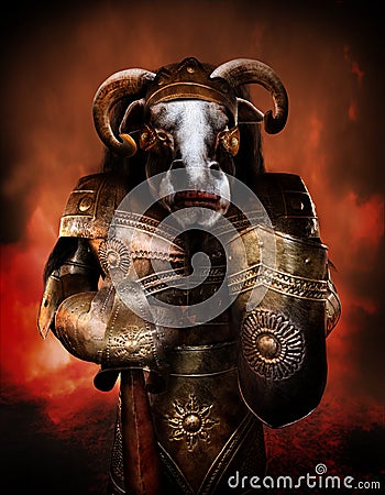Beast Minotaur Royalty-Free Stock Image | CartoonDealer.com #25016992