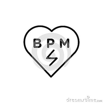 Beat BPM Logo Sign Vector Outline | CartoonDealer.com #326035987