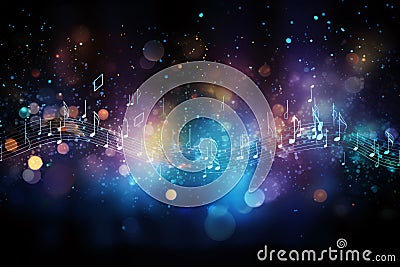 Beautiful And Abstract Music Notes Composition Royalty-Free Stock Image ...