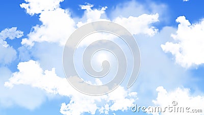 Beautiful Blue Sky with Clouds Loop Animation Background Green Screen ...