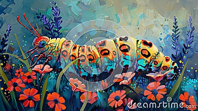 A Beautiful Caterpillar Painting Royalty-Free Stock Photo ...