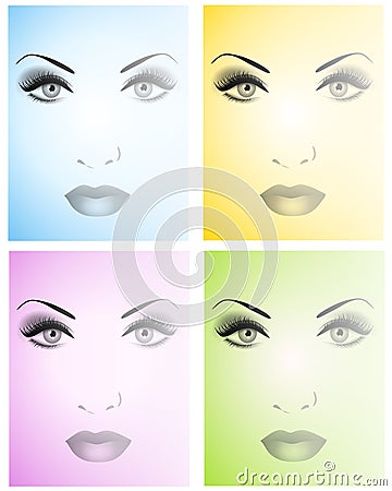 Beautiful Faces Backgrounds Royalty Free Stock Photo - Image: 4737935