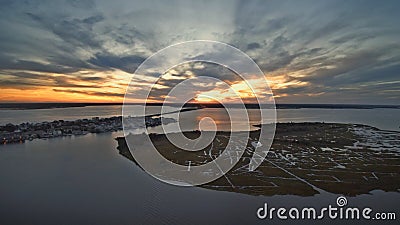 Beautiful Ocean Sunset on a Cloudless Sky Against Stock Footage - Video ...