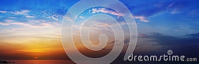 Beautiful Panoramic Photo - Sunset Over Sea Stock Images - Image: 30030024