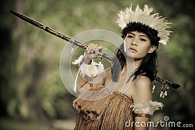 Beautiful Primitive Hunter Royalty Free Stock Photos - Image: 6931738