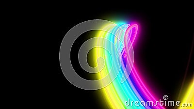 Beautiful Rainbow Trail Flowing Seamless. Looped 3d Animation of ...