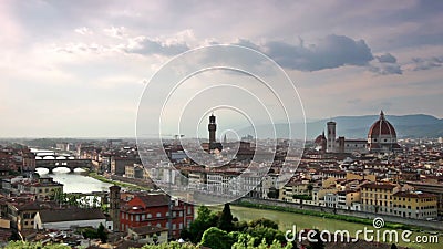 Beautiful Scenery of Florence Under Dramatic Sky Stock Footage - Video ...