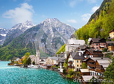 Beautiful Summer Alpine Hallstatt Town Stock Photo - Image: 26344170