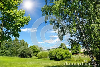 Beautiful Sunny Summer Landscape Royalty Free Stock Image - Image: 18303526