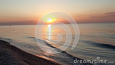Beautiful Sunrise on the Sea and Ocean in Summer Autumn in Spring Stock ...