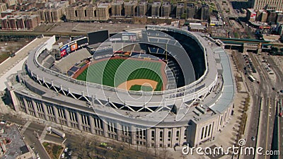 Beautiful Yankee Stadium Aerial View Stock Video - Video of ...
