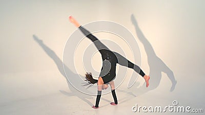 Beautiful Young Acrobat Dance in Slow Motion Stock Video - Video of ...