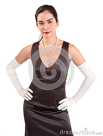 Beautiful Young Lady In A Classy Dress Stock Images - Image: 13100364