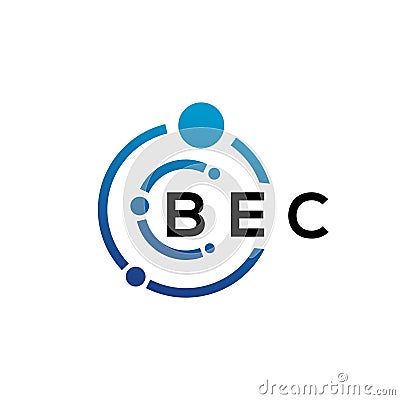 BEC Letter Logo Design On Black Background. BEC Creative Initials ...