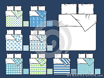 Bedding Vector Mockup And Sample Seamless Patterns Fills ...