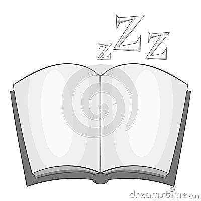 Bedtime Story Icon Monochrome Cartoon Vector | CartoonDealer.com #91668959