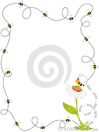 Bee Border Frame Royalty Free Stock Photo - Image: 34493795