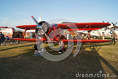 Beechcraft D17-5 Staggerwing Plane Editorial Stock Image - Image of ...