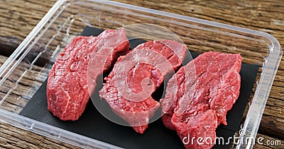Beef Steak in Plastic Container Stock Footage - Video of cooking, steak ...