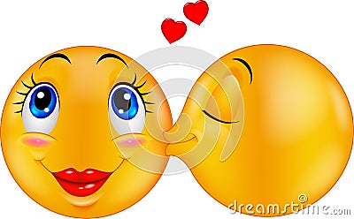 Beeldverhaal Die Emoticon Kussen Vector Illustratie - Afbeelding: 46948245