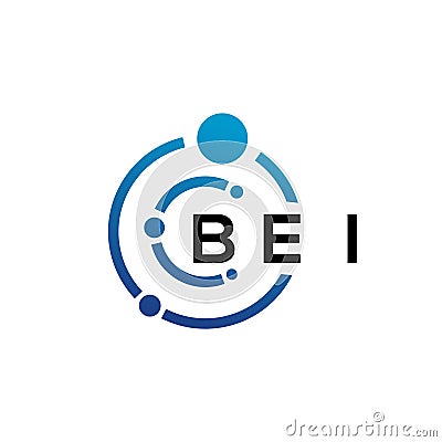 BEI Letter Logo Design On Black Background. BEI Creative Initials ...