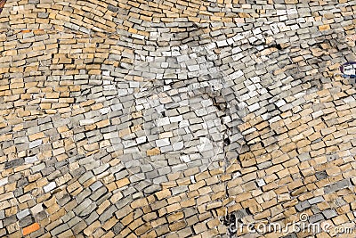 Beige Surface Of Smalt Mosaic With High Resolution For Background ...
