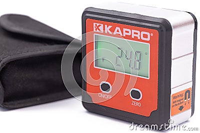 Belgrade - 18. July 2022. - Kapro Digital Angle Level Isolated Above ...