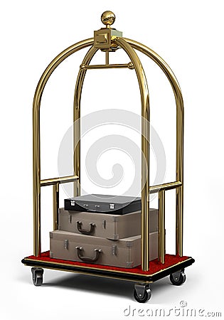 Bell Cart On White Stock Photos - Image: 11185453