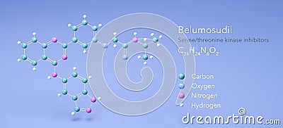 Belumosudil Molecule, Molecular Structures, Rezurock, 3d Model ...