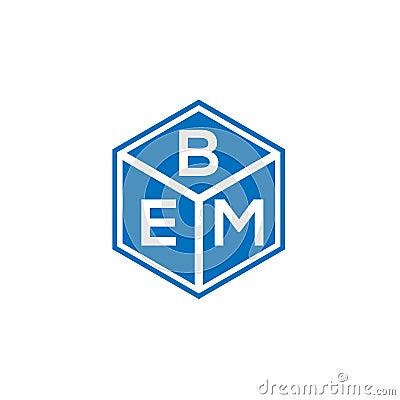 BEM Letter Logo Design On Black Background. BEM Creative Initials ...