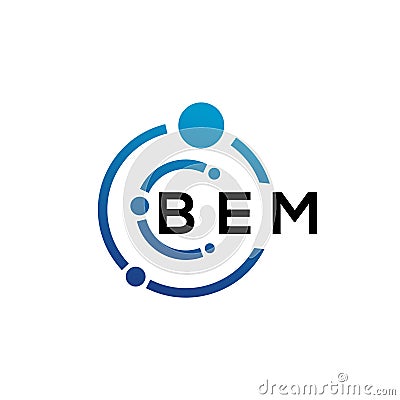 BEM Letter Logo Design On White Background. BEM Creative Initials ...