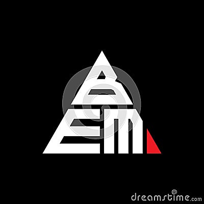BEM Triangle Letter Logo Design With Triangle Shape. BEM Triangle Logo ...