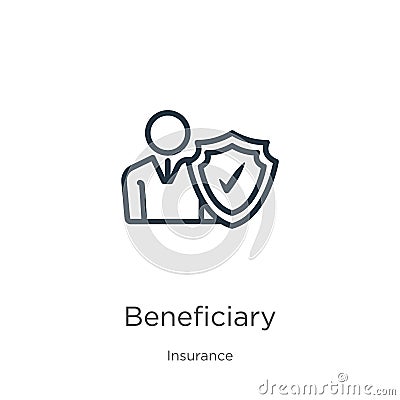 Beneficiary Icon. Thin Linear Beneficiary Outline Icon Isolated On ...