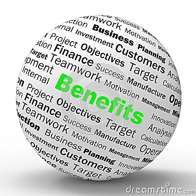 Benefits Sphere Definition Means Advantages Or Stock Illustration ...