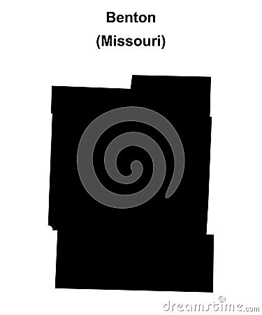 Benton Outline Map Cartoon Vector | CartoonDealer.com #357451941