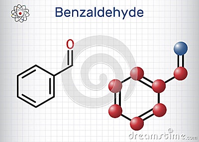 Benzaldehyde, Benzoic Aldehyde Molecule. It Is Simplest Aromatic ...
