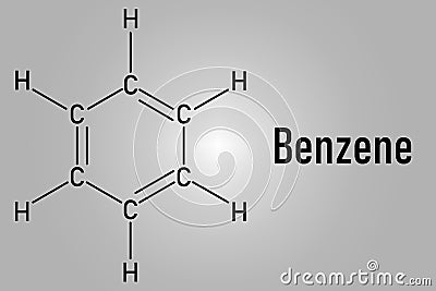 Benzene Or Cyclohexatriene Aromatic Hydrocarbon Molecule. Skeletal ...