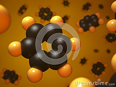 Benzene Molecular Structure. Royalty-Free Cartoon | CartoonDealer.com ...