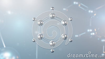 Benzene Molecular Structure, 3d Model Molecule, Aromatic Hydrocarbon ...