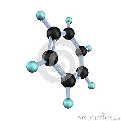 Benzene Molecule 3D Royalty-Free Illustration | CartoonDealer.com #11892627