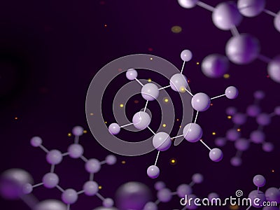 Benzene Molecules, Energy Concept. Stock Illustration | CartoonDealer ...