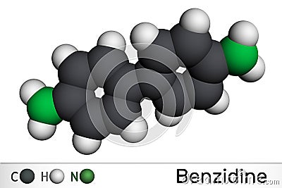 Benzidine Molecule. It Is Aromatic Amine, Used For The Detection Of ...