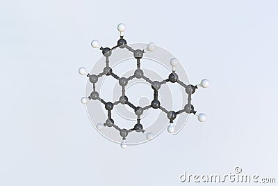 Benzo(e)pyrene Molecule. Isolated Molecular Model. 3D Rendering Royalty ...