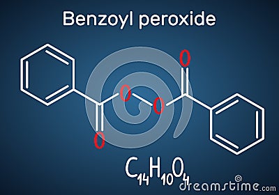 Benzoyl Peroxide BPO Molecule. Structural Chemical Formula And Vector ...